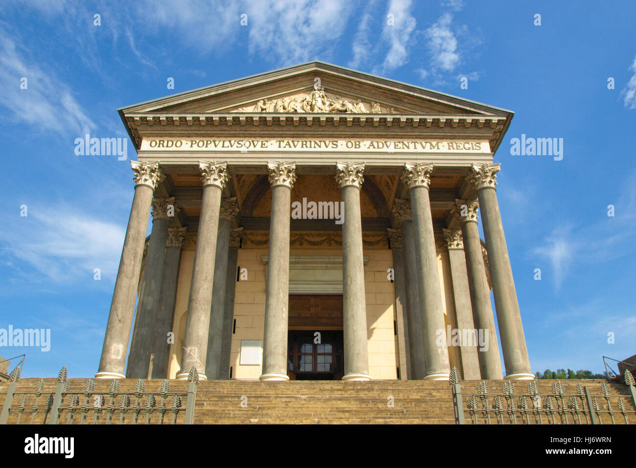 blue, church, columns, classical, style of construction, architecture ...