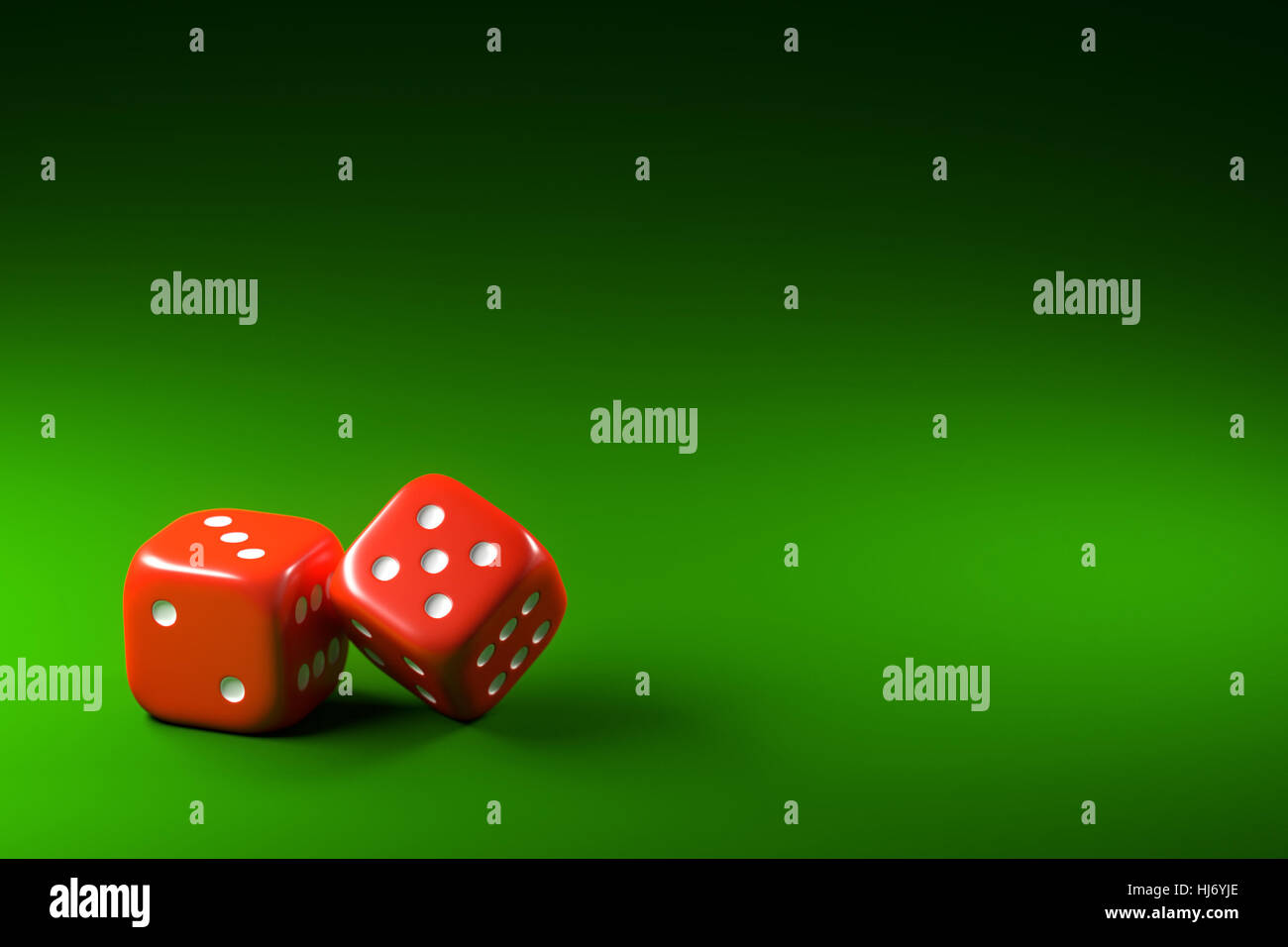 Two dice falling isolated on hi-res stock photography and images - Alamy
