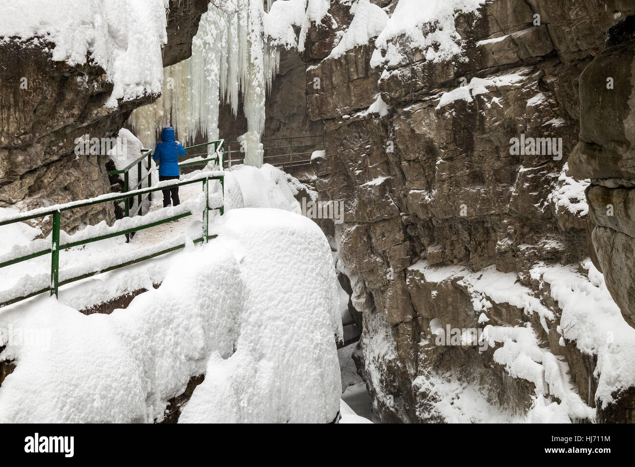 Breitach gorge, Bavaria, Germany, in winter Stock Photo - Alamy