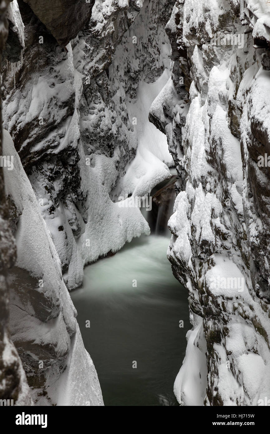 Breitach gorge, Bavaria, Germany, in winter Stock Photo - Alamy