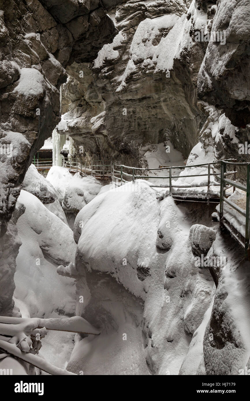 Breitach gorge, Bavaria, Germany, in winter Stock Photo - Alamy