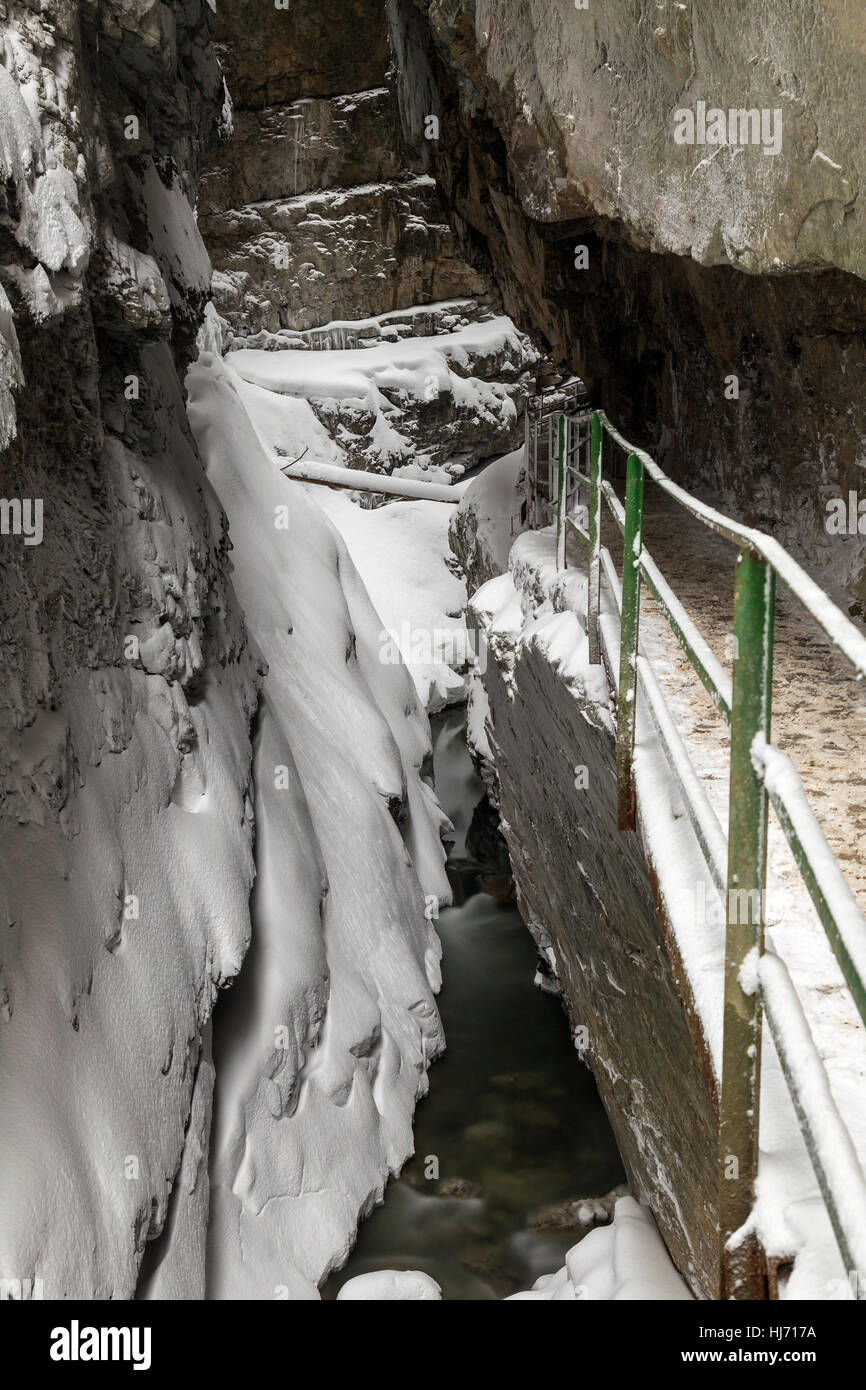 Breitach gorge, Bavaria, Germany, in winter Stock Photo - Alamy