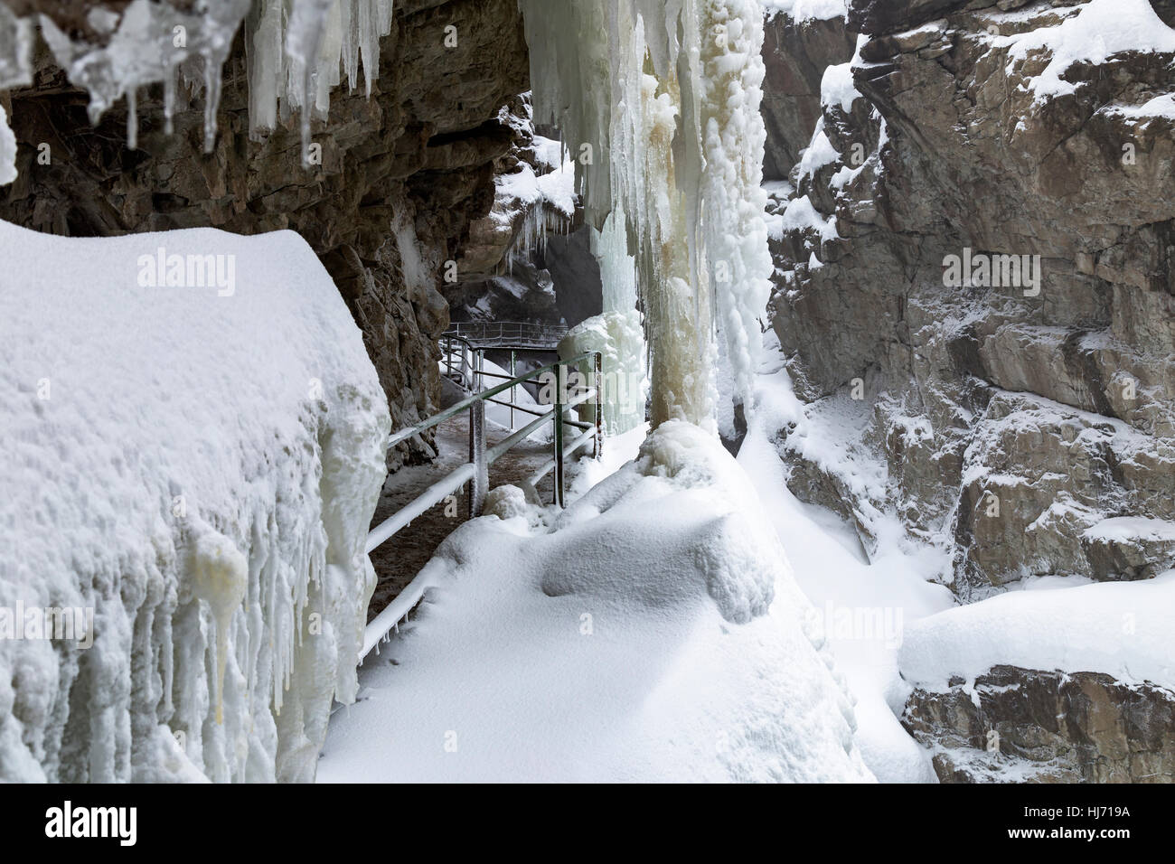 Breitach gorge, Bavaria, Germany, in winter Stock Photo - Alamy