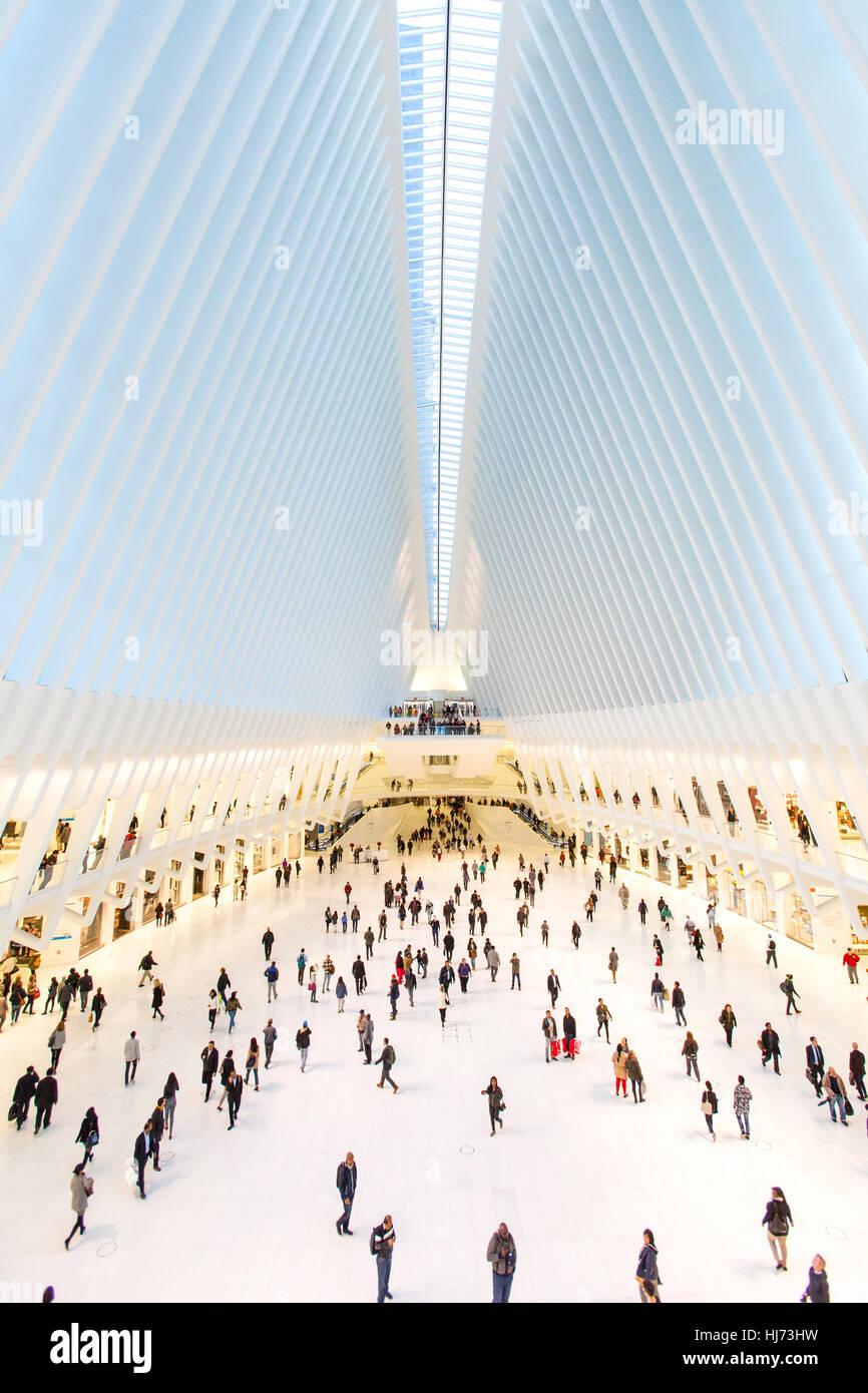 Oculus shopping centre and Transportation hub at of the World Trade ...