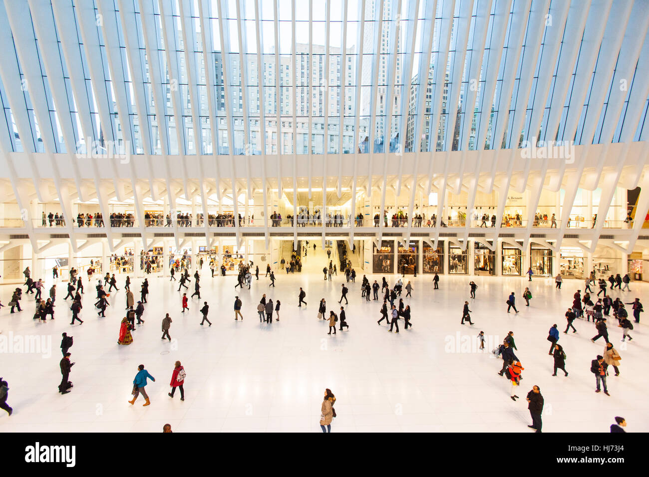 Oculus shopping centre and Transportation hub at of the World Trade ...