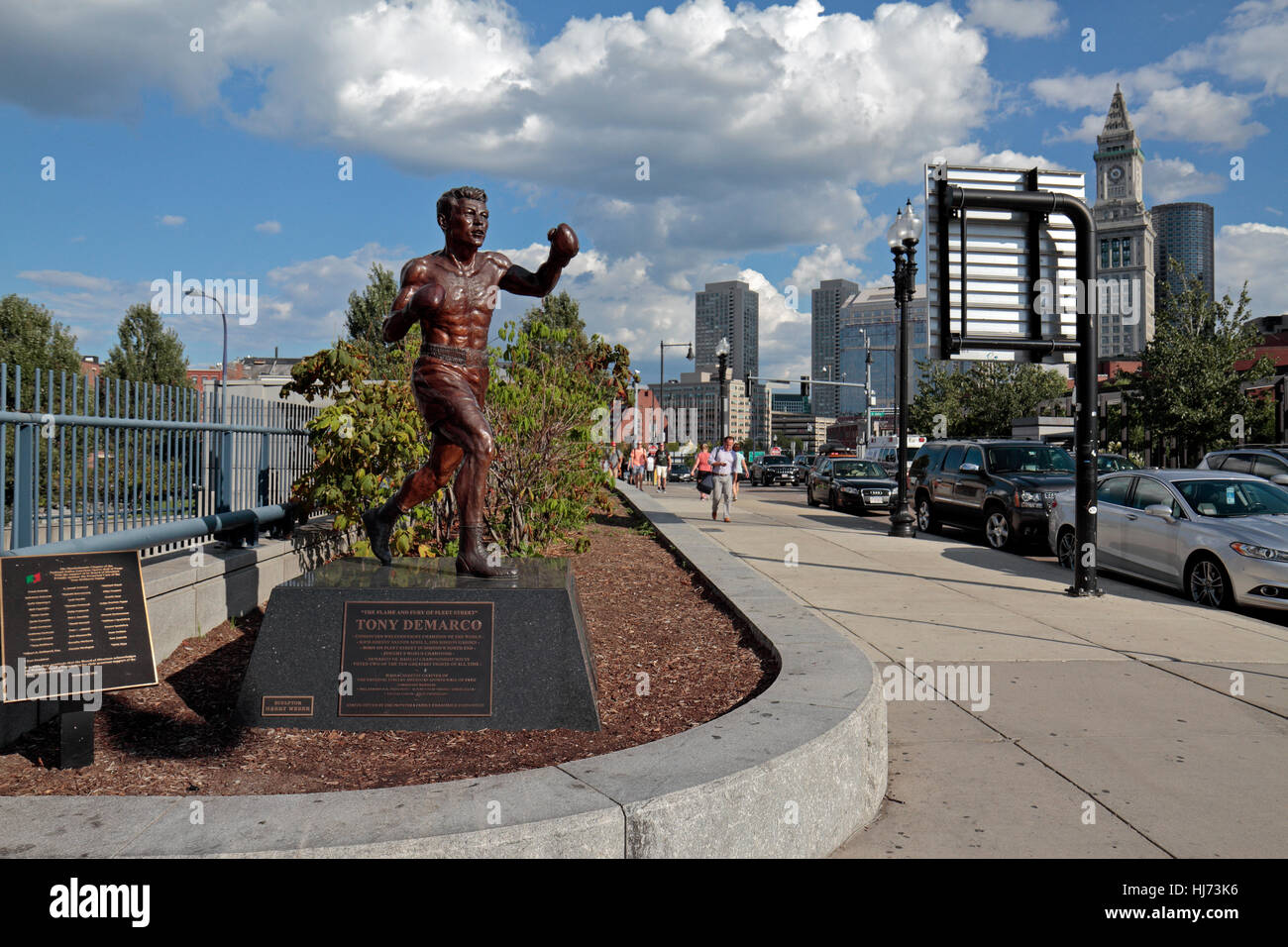 The bronze statue of Tony DeMarco in Boston's historic North End ...