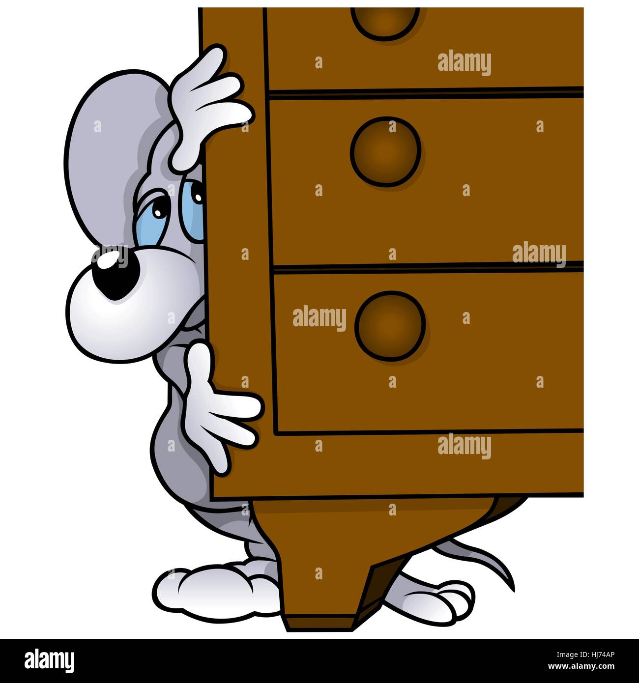 Cartoon mouse shy Stock Vector Images - Alamy