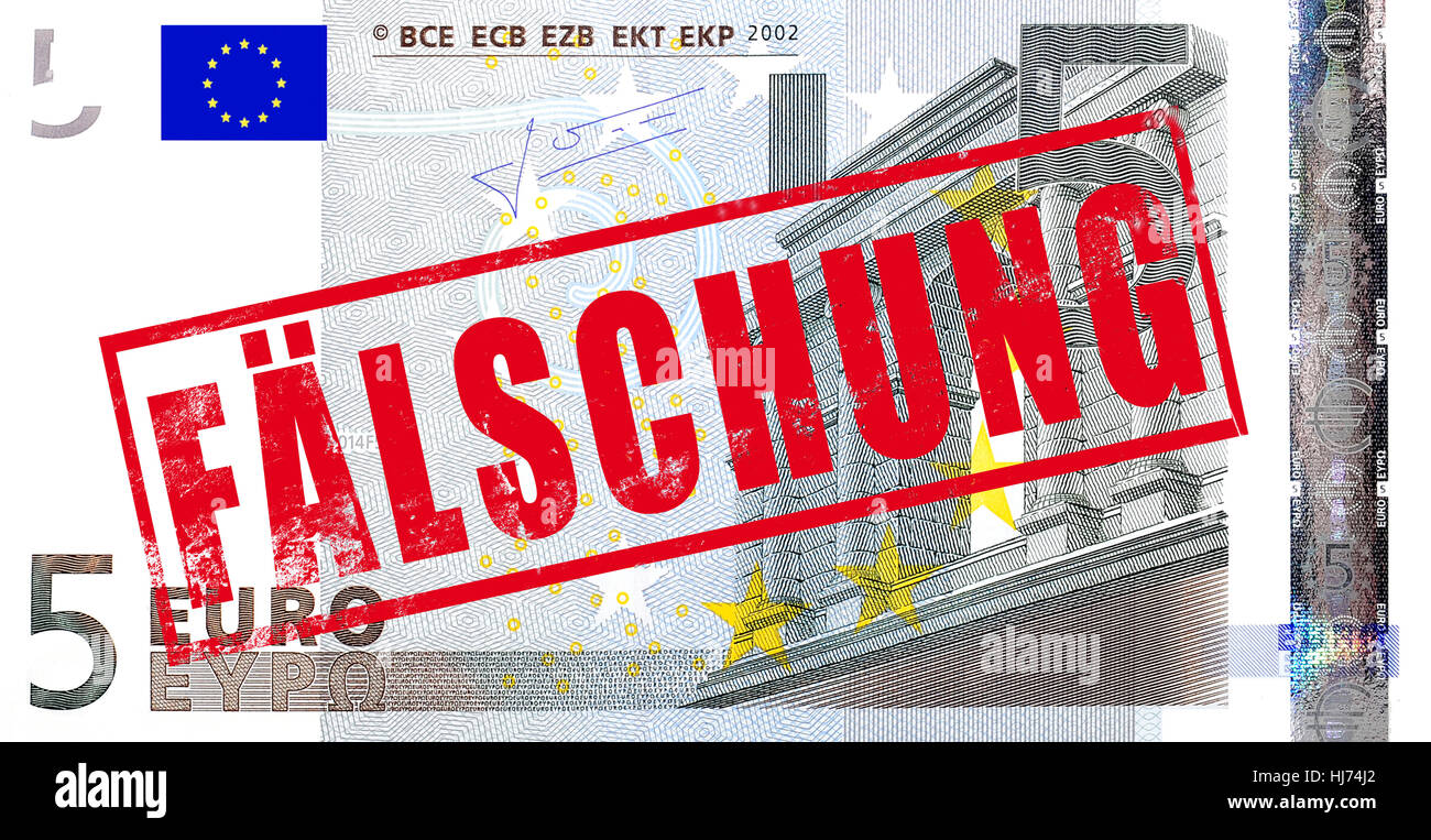 euro currency with stamp Stock Photo - Alamy