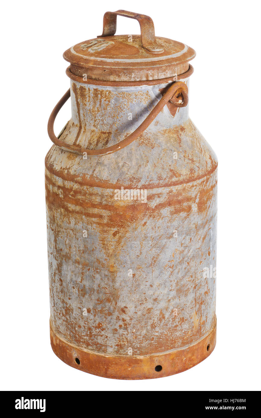 old milk can Stock Photo - Alamy