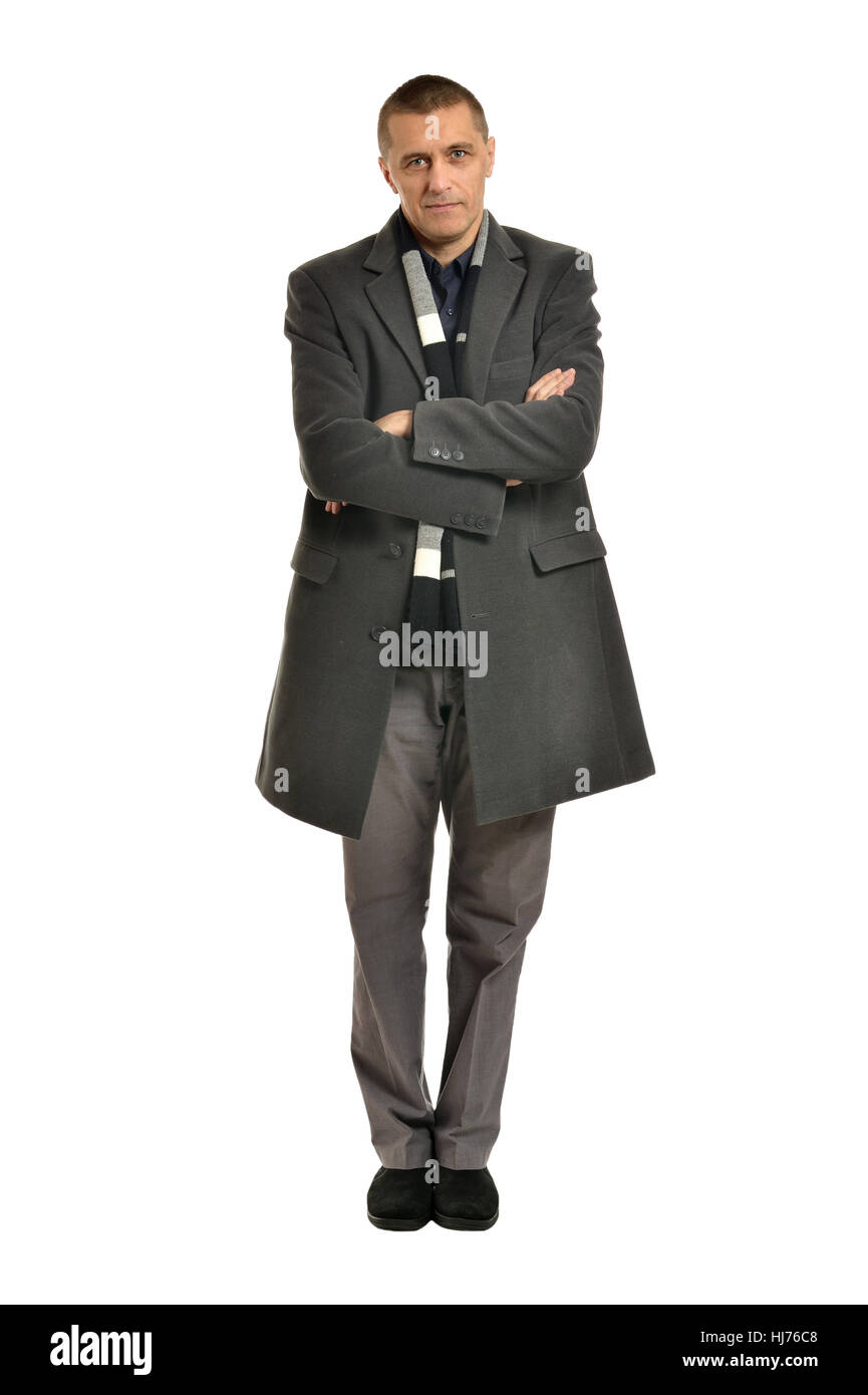 Handsome Man in coat Stock Photo - Alamy