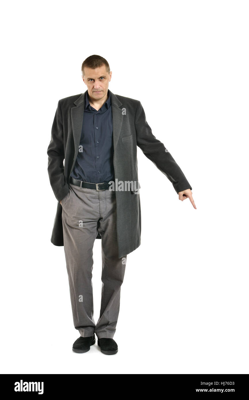 pointing on white background Stock Photo - Alamy