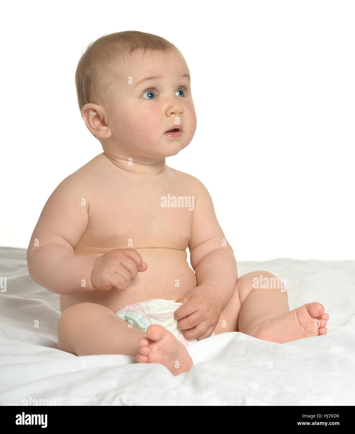 Surprised cute baby Stock Photo - Alamy