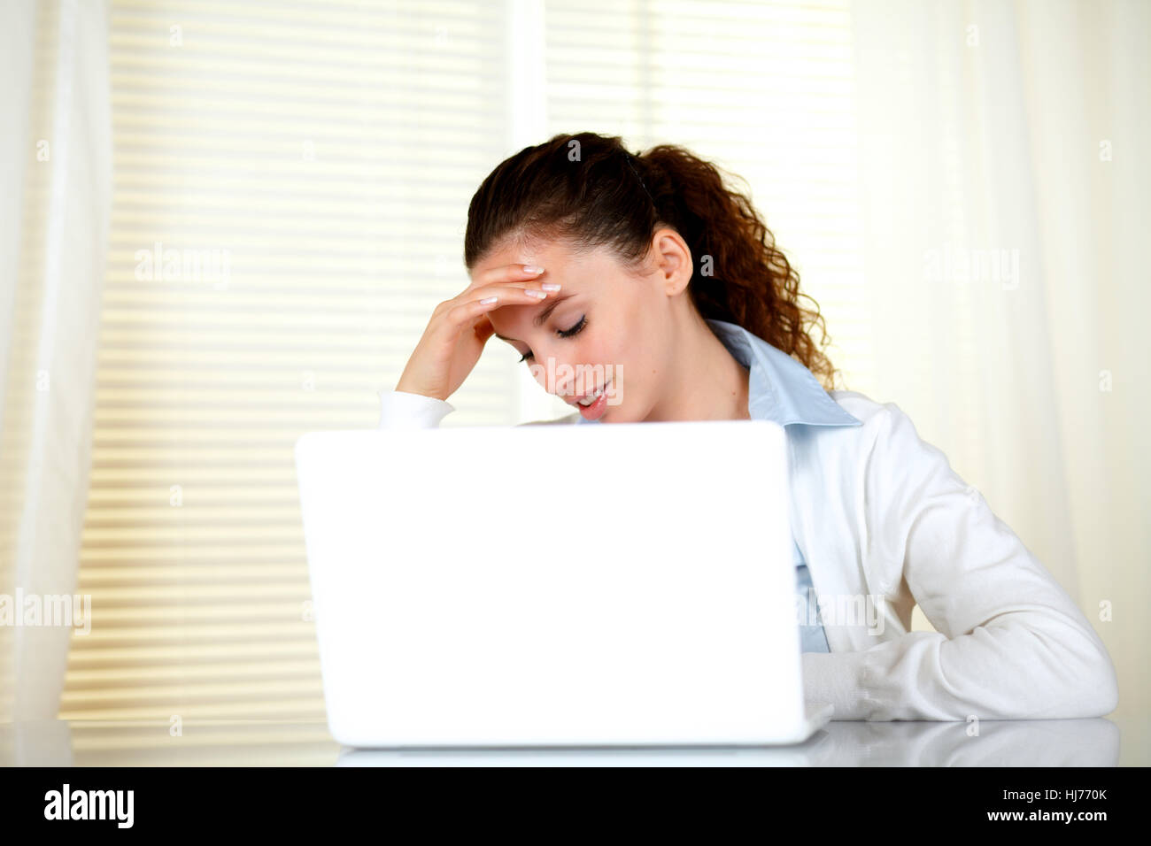 woman, office, laptop, notebook, computers, computer, laugh, laughs ...