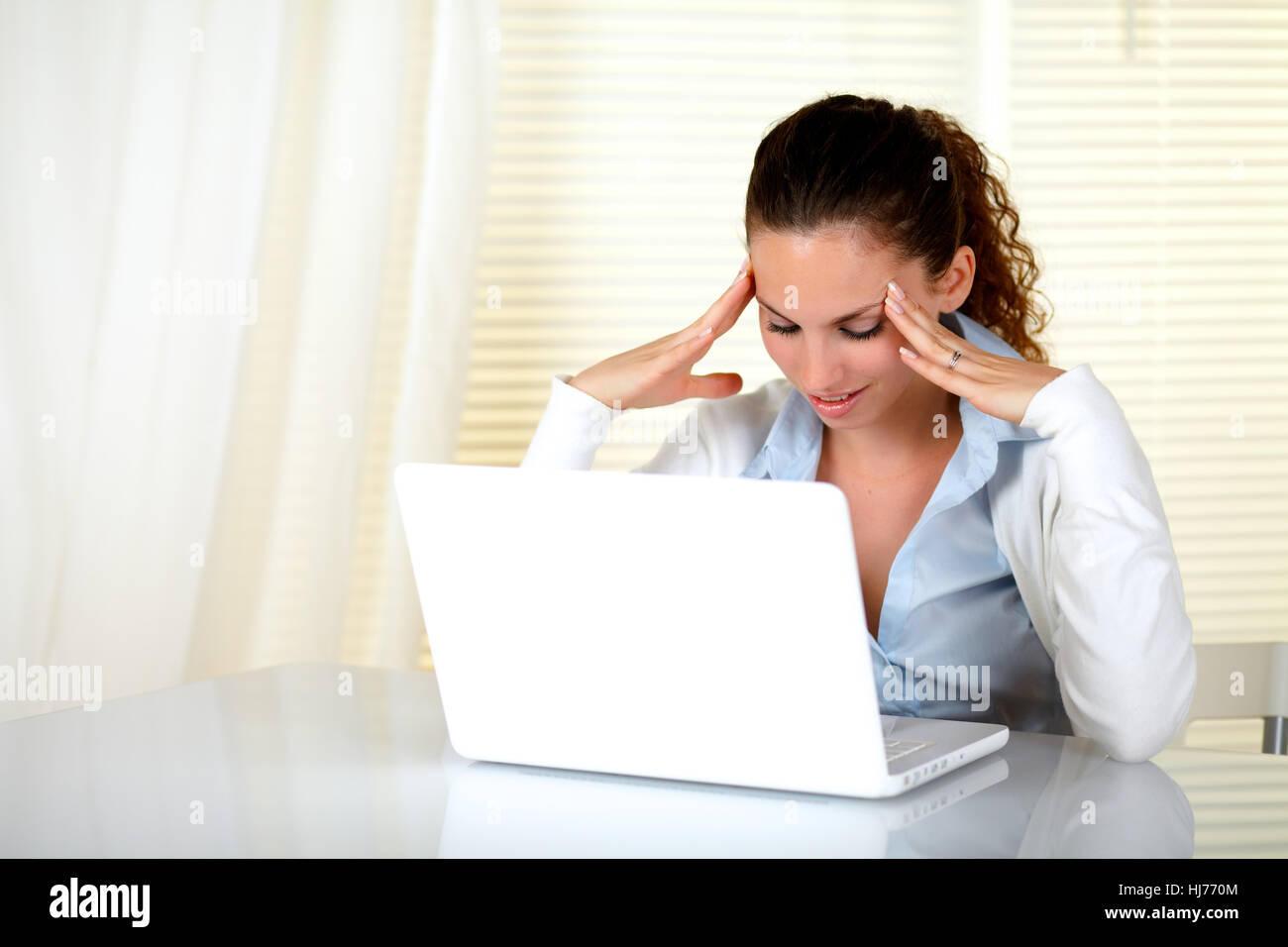 woman, office, laptop, notebook, computers, computer, laugh, laughs ...