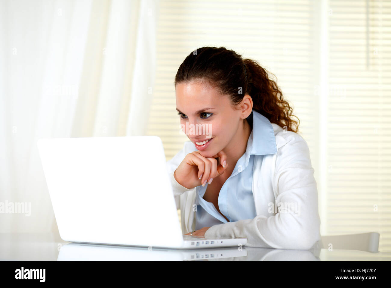 woman, office, laptop, notebook, computers, computer, laugh, laughs ...