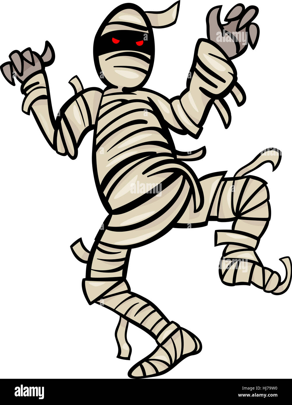 illustration, halloween, spooky, horror, monster, cartoon, mummy, dead ...