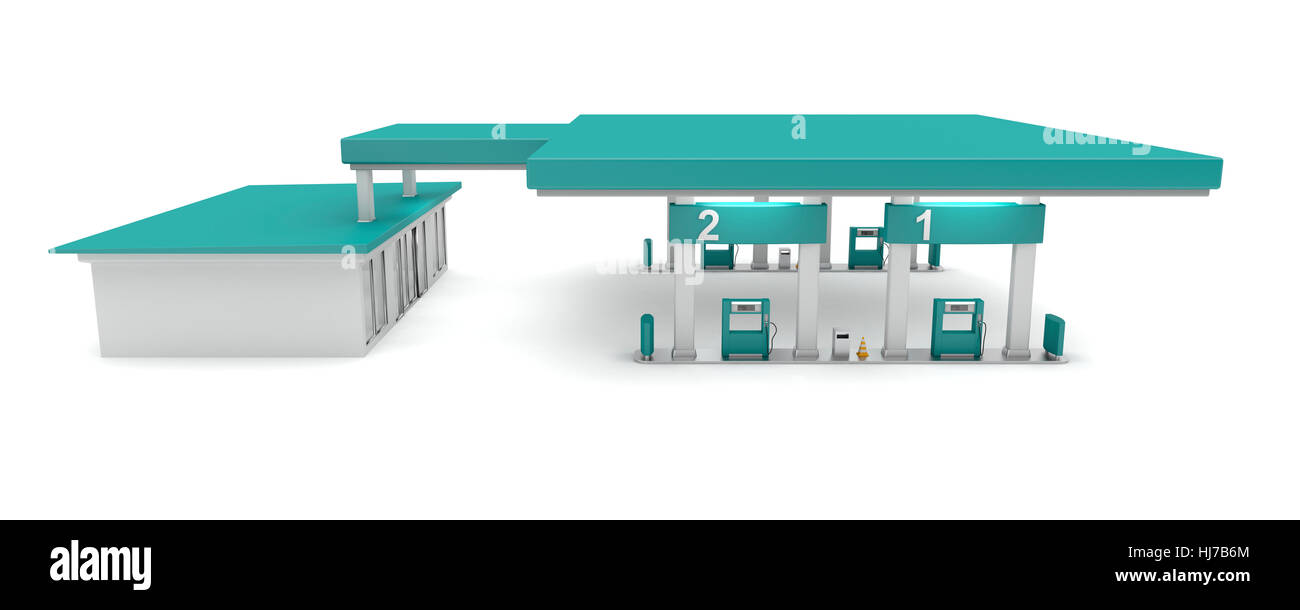 station, fuel, gas, diesel, petrol, gasoline, station, isolated ...