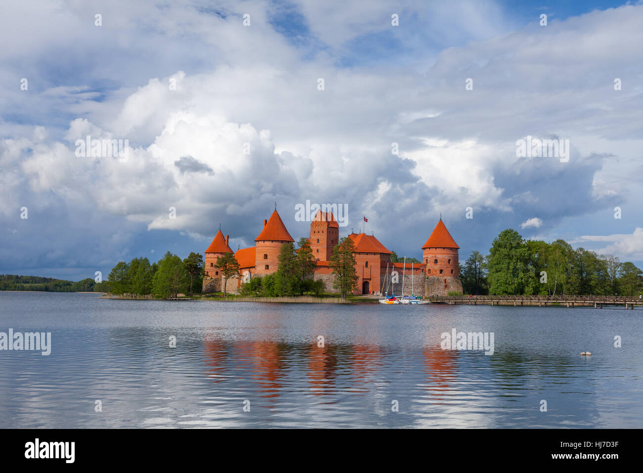 Historic Trakai Island Castle in the summer time Stock Photo - Alamy