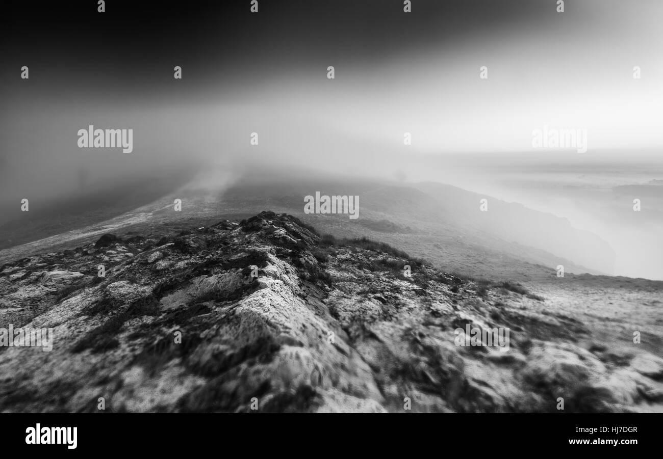 Morning in hill Black and White Stock Photos & Images - Alamy