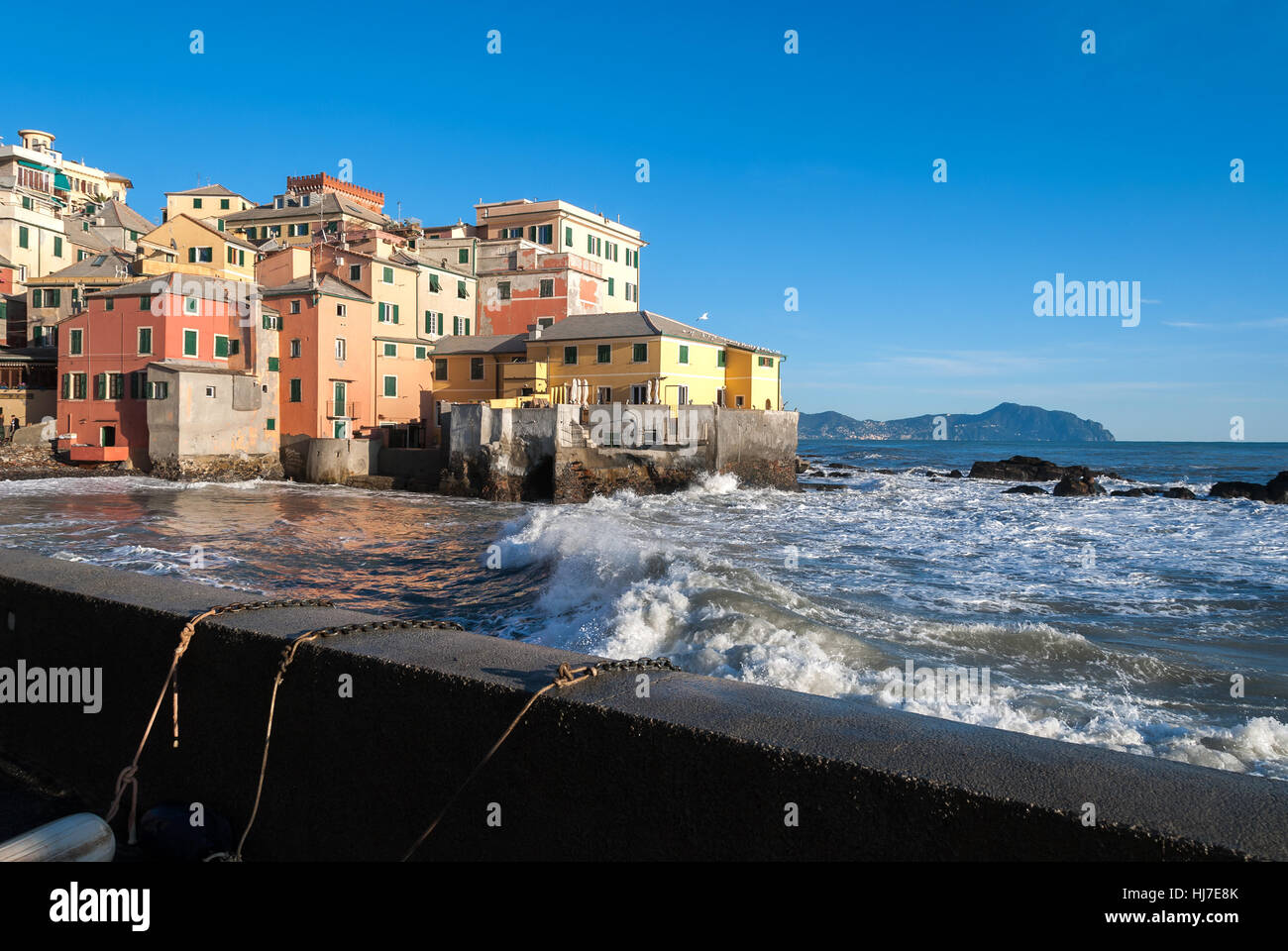 houses, colour, chain, genoa, color, italy, houses, colour, tourism ...