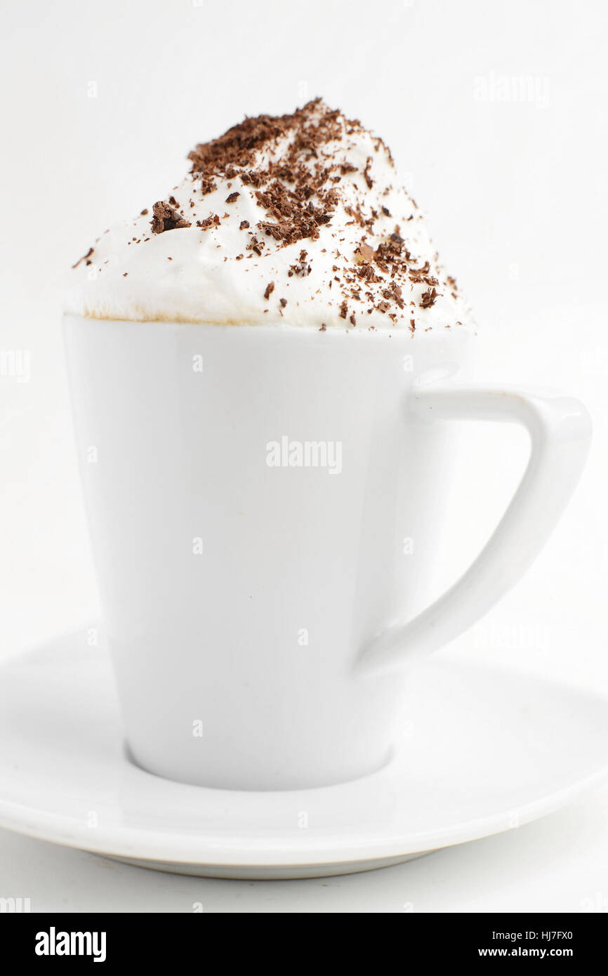 fresh hot and tasty cup of coffee on white background Stock Photo - Alamy