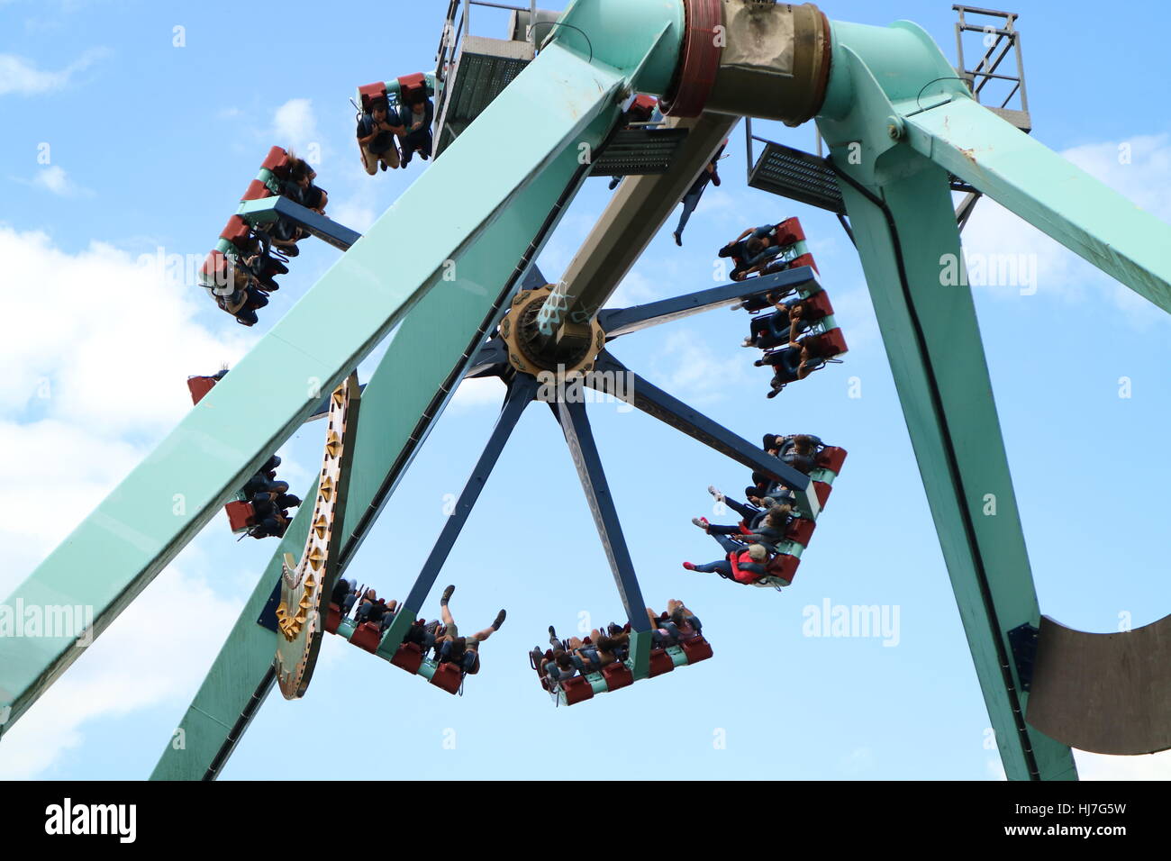 Vortex ride at Thorpe Park at Chertsey, England Stock Photo - Alamy