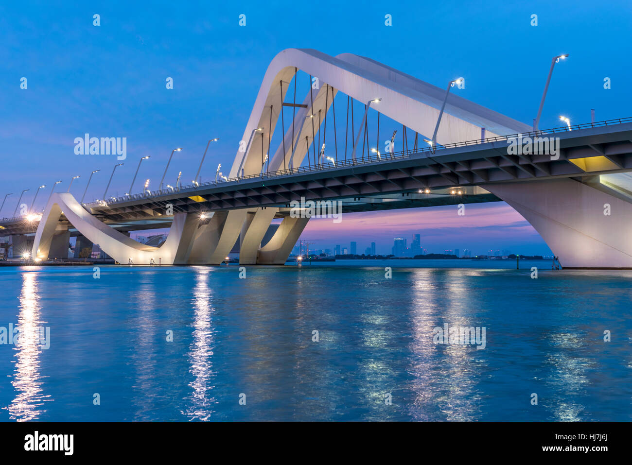 Sheikh Zayed Bridge in Abu Dhabi, capital city of the United Arab ...