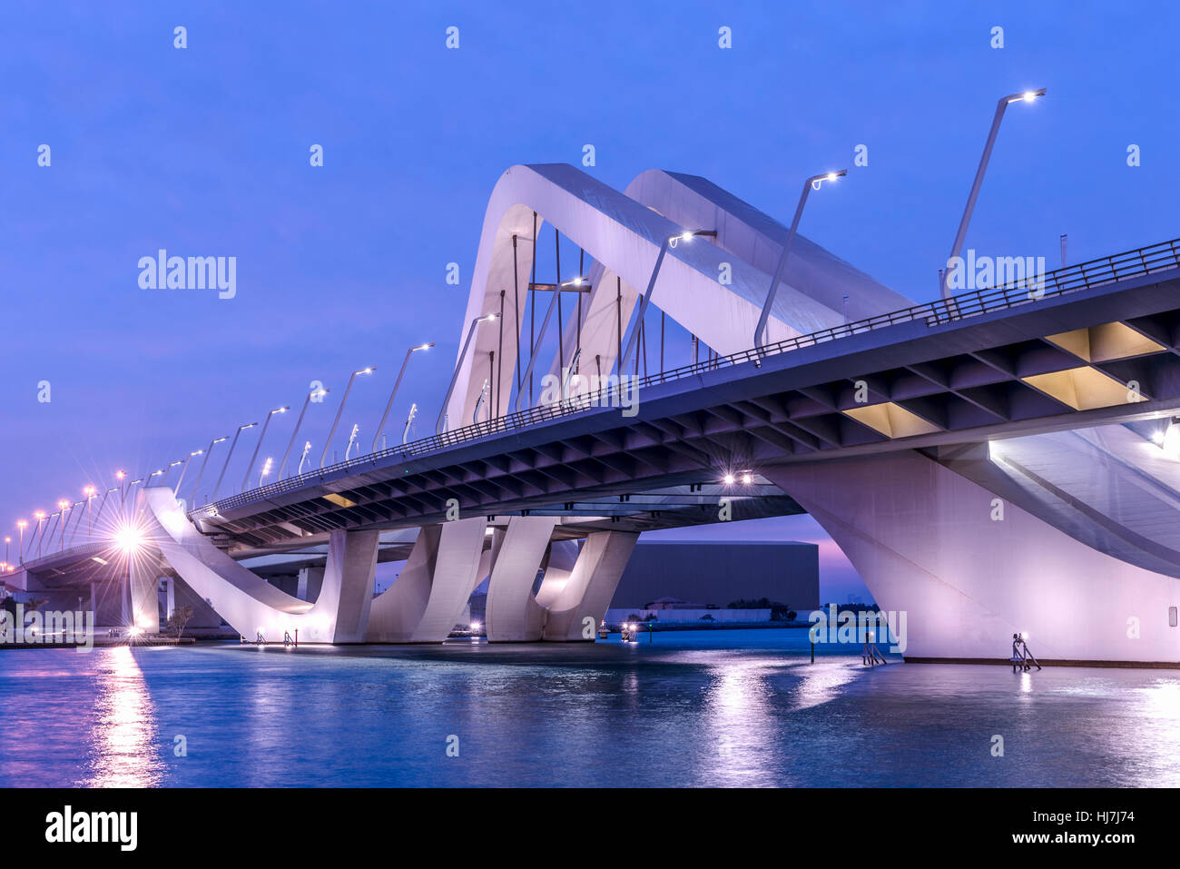 Sheikh Zayed Bridge in Abu Dhabi, capital city of the United Arab ...