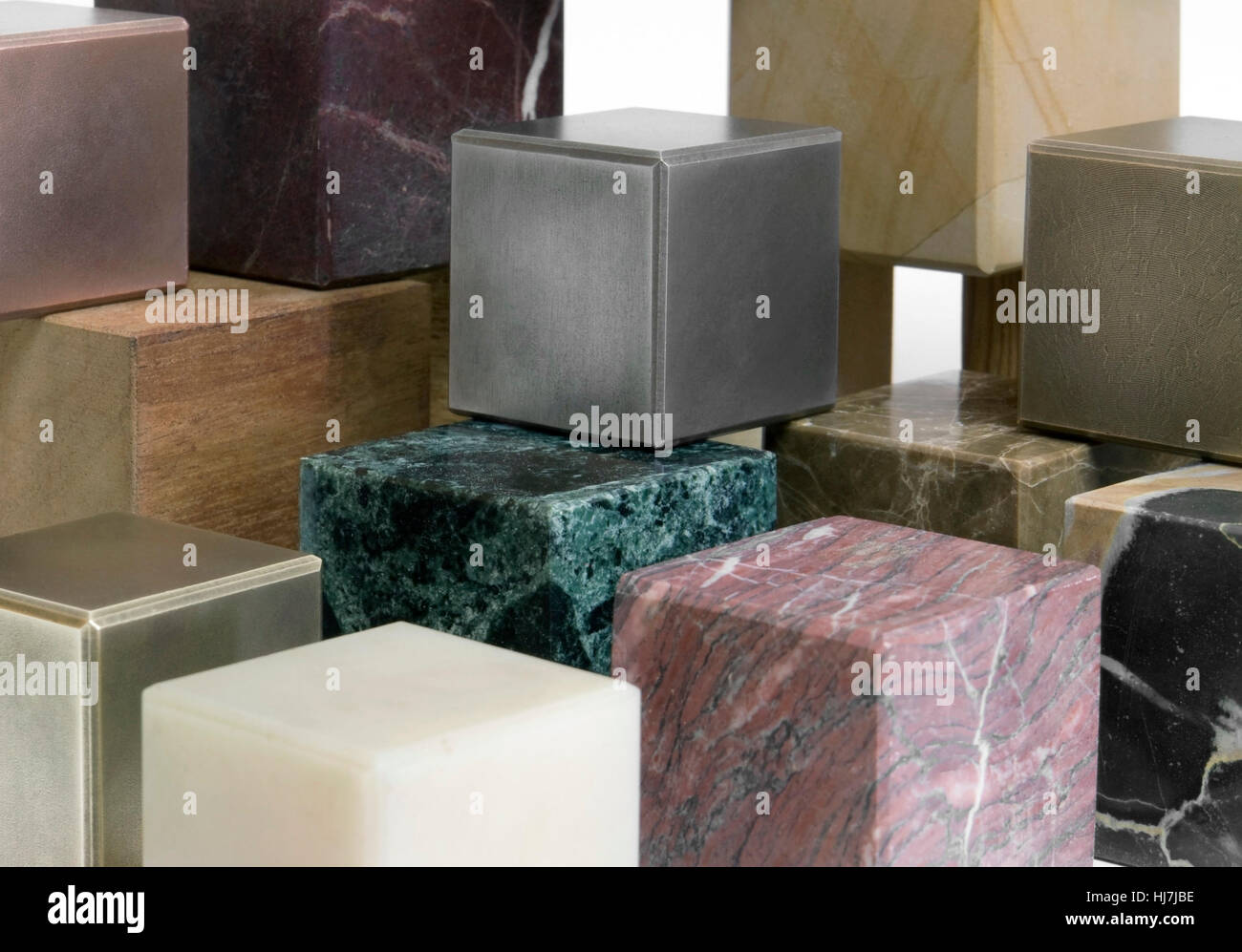 lots of various cubes made of different materials Stock Photo - Alamy