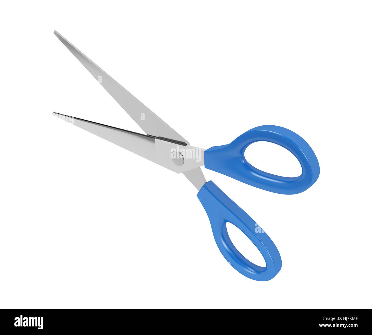 Blue scissors isolated on white background Stock Photo - Alamy