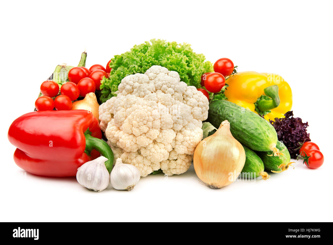 Set of vegetables isolated on white background Stock Photo - Alamy