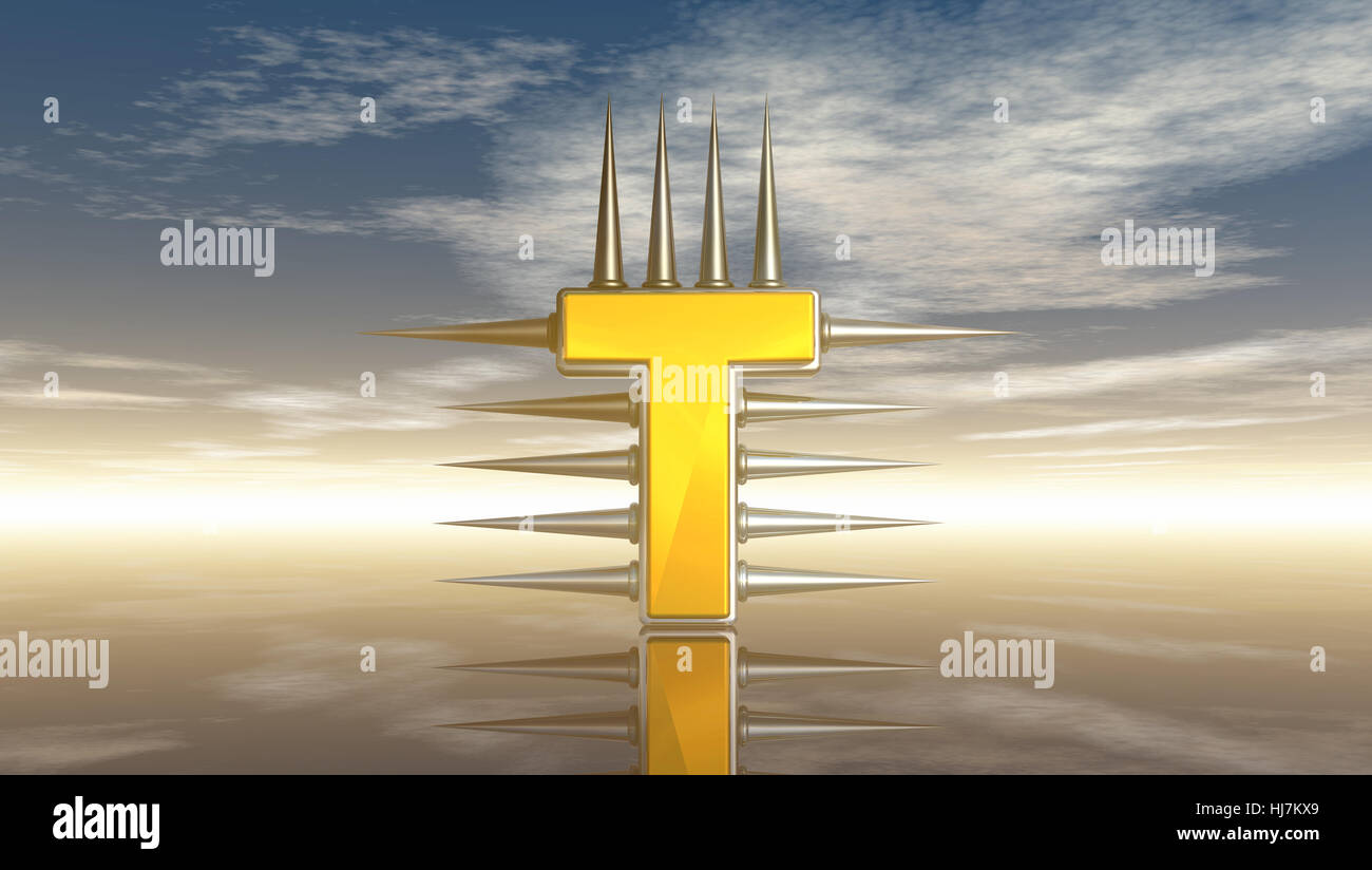 thorn letter t Stock Photo - Alamy