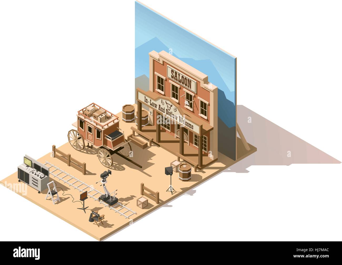 Movie set film shooting Stock Vector Images - Alamy