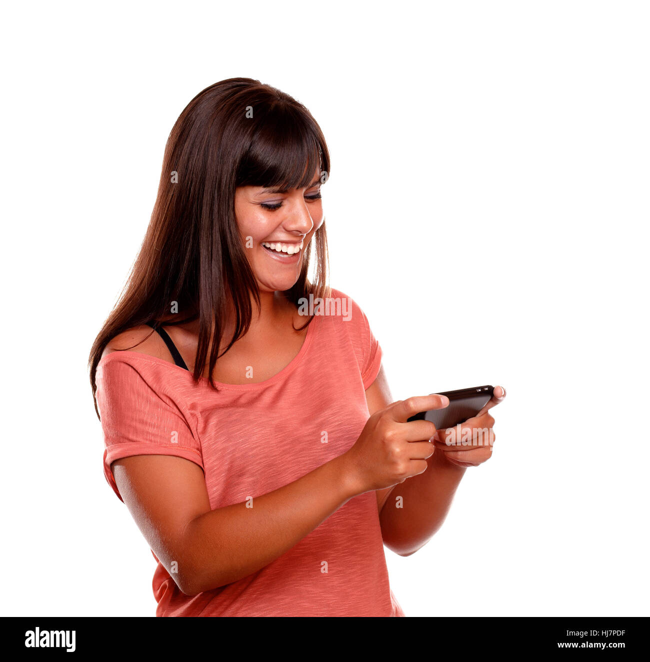 woman, telephone, phone, laugh, laughs, laughing, twit, giggle, smile ...