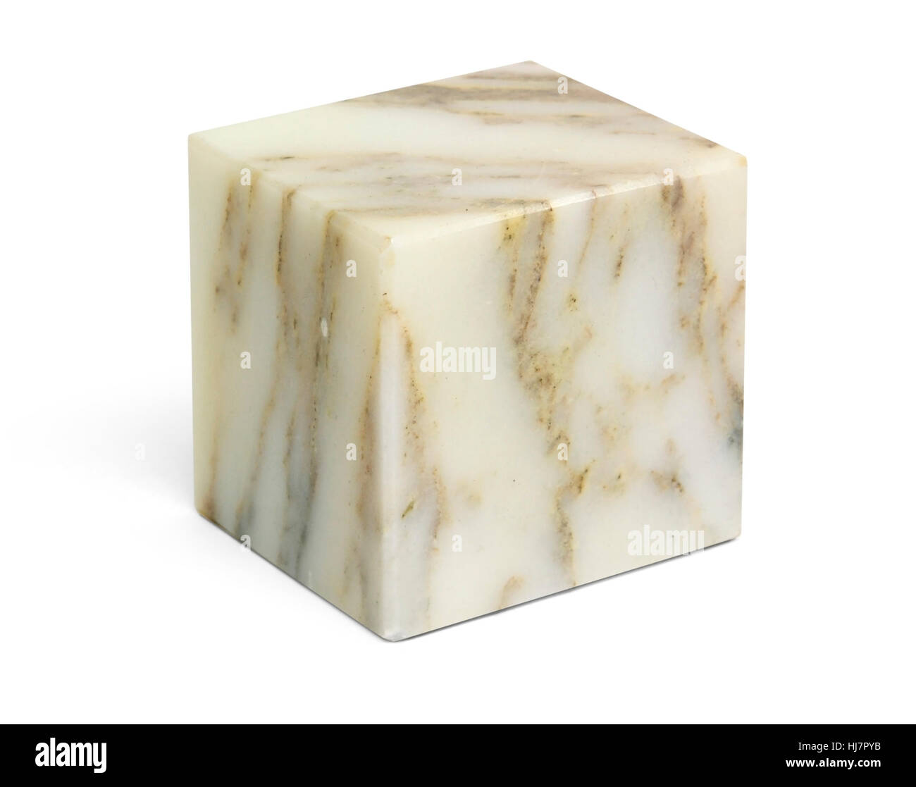 a marble stone cube in white back Stock Photo - Alamy