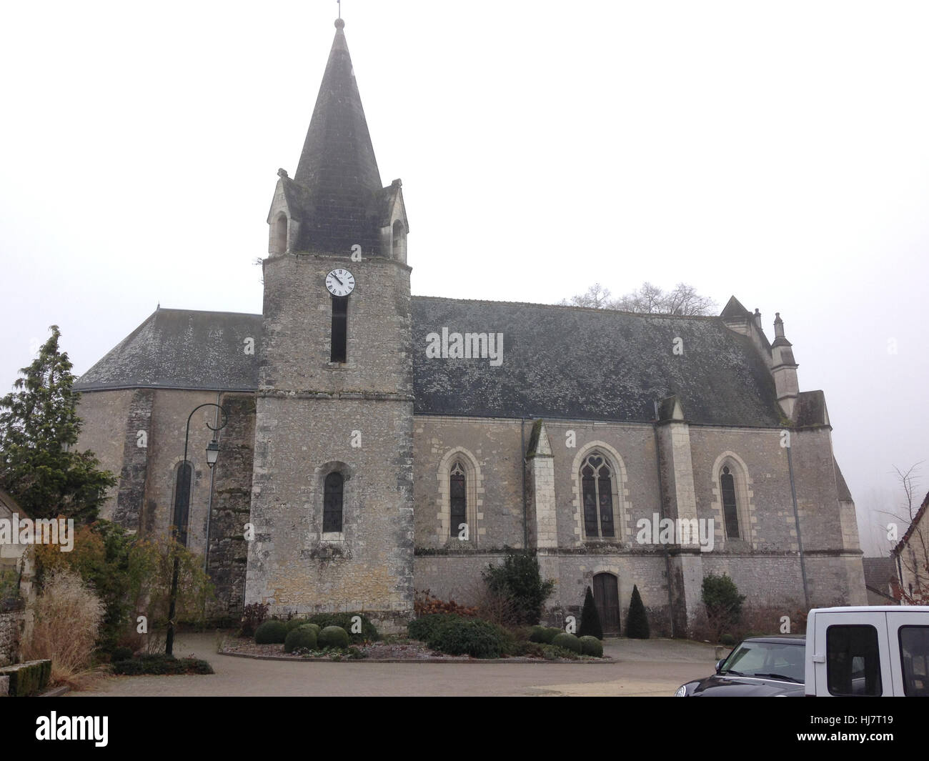 Early winter morning photo of the Cathedral in Chevigny, Loire Valley ...