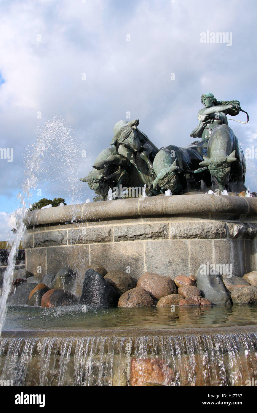 historical, statue, denmark, fountain, copenhagen, virgin, historical ...