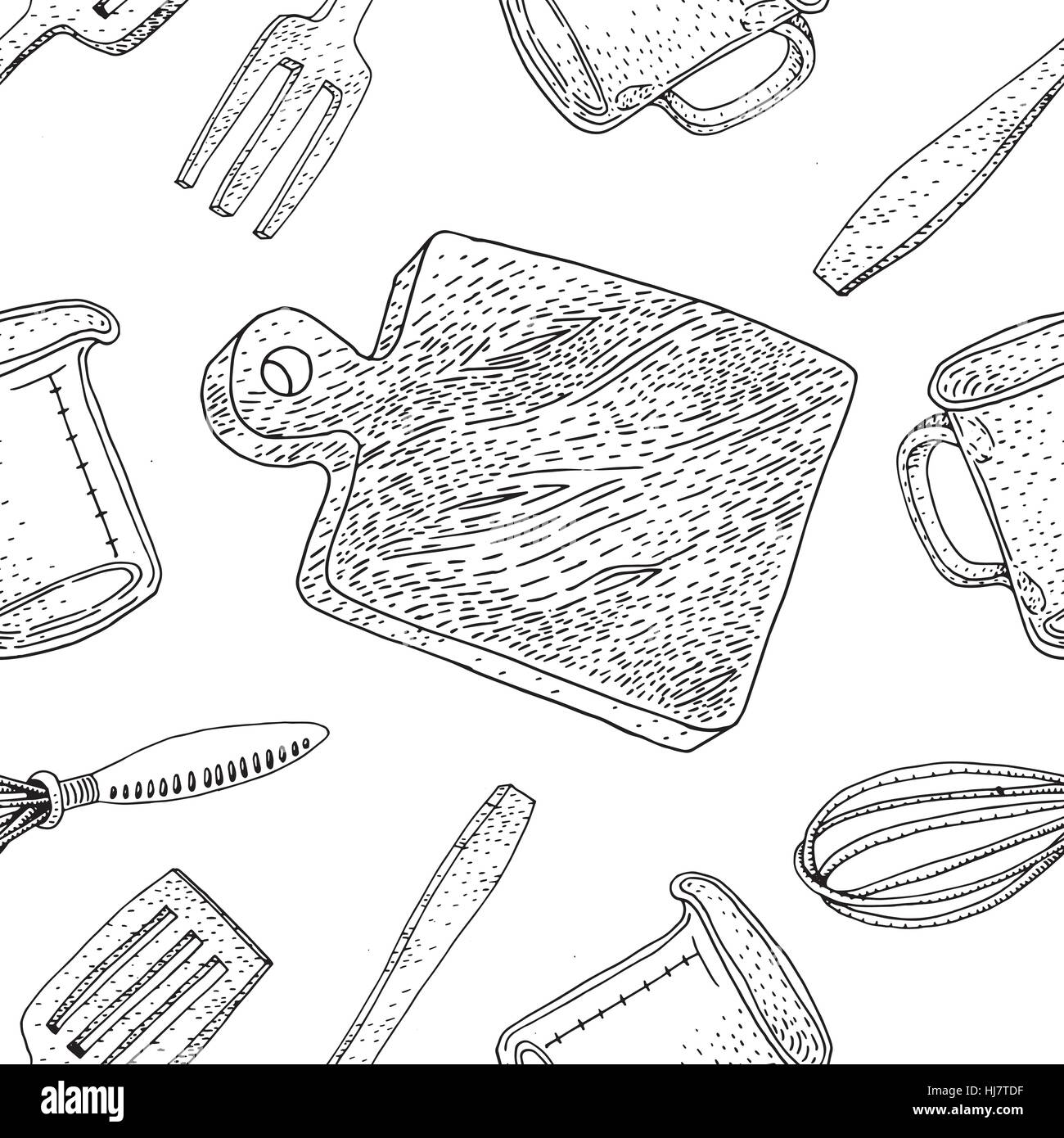 Kitchen hand tools Black and White Stock Photos & Images - Alamy