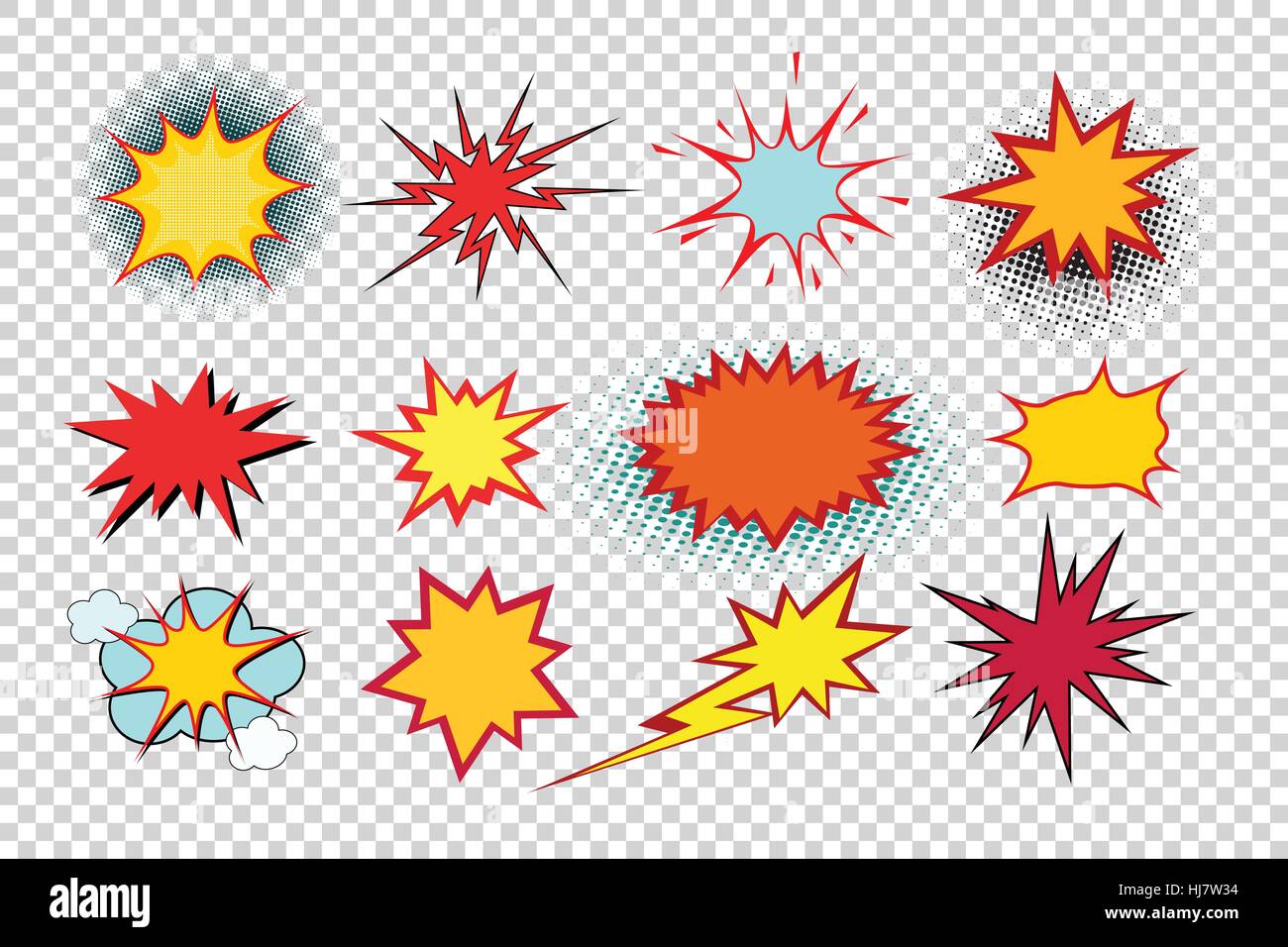 Cartoon explosion pop art kit isolate Stock Vector Image & Art - Alamy