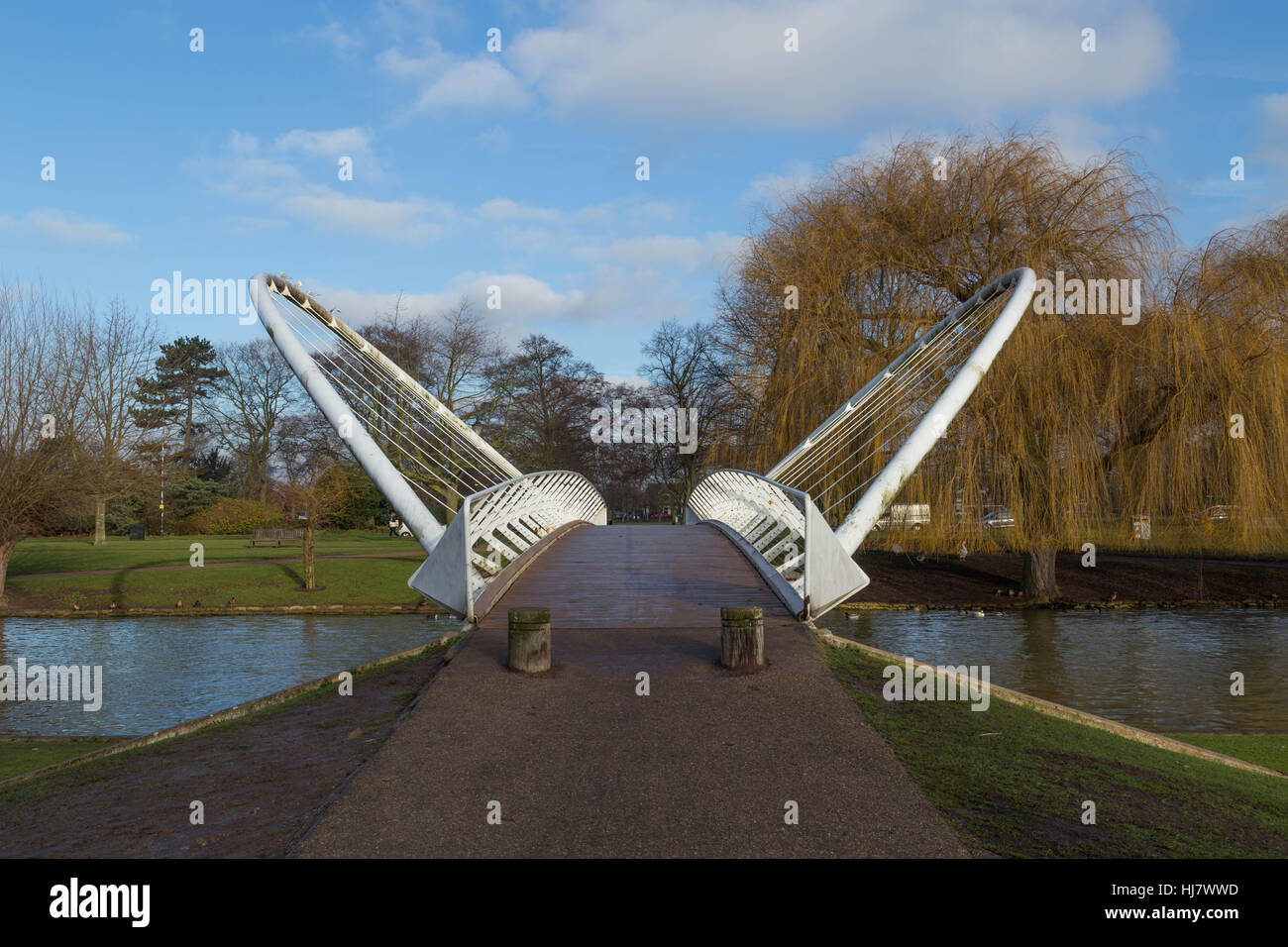 A picture of Butterfly Bridge in Bedford Stock Photo - Alamy