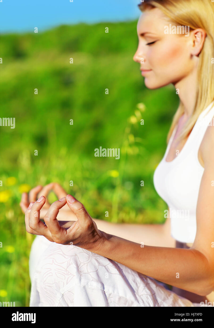 hand, hands, female, outdoor, meditation, yoga, position, posture ...