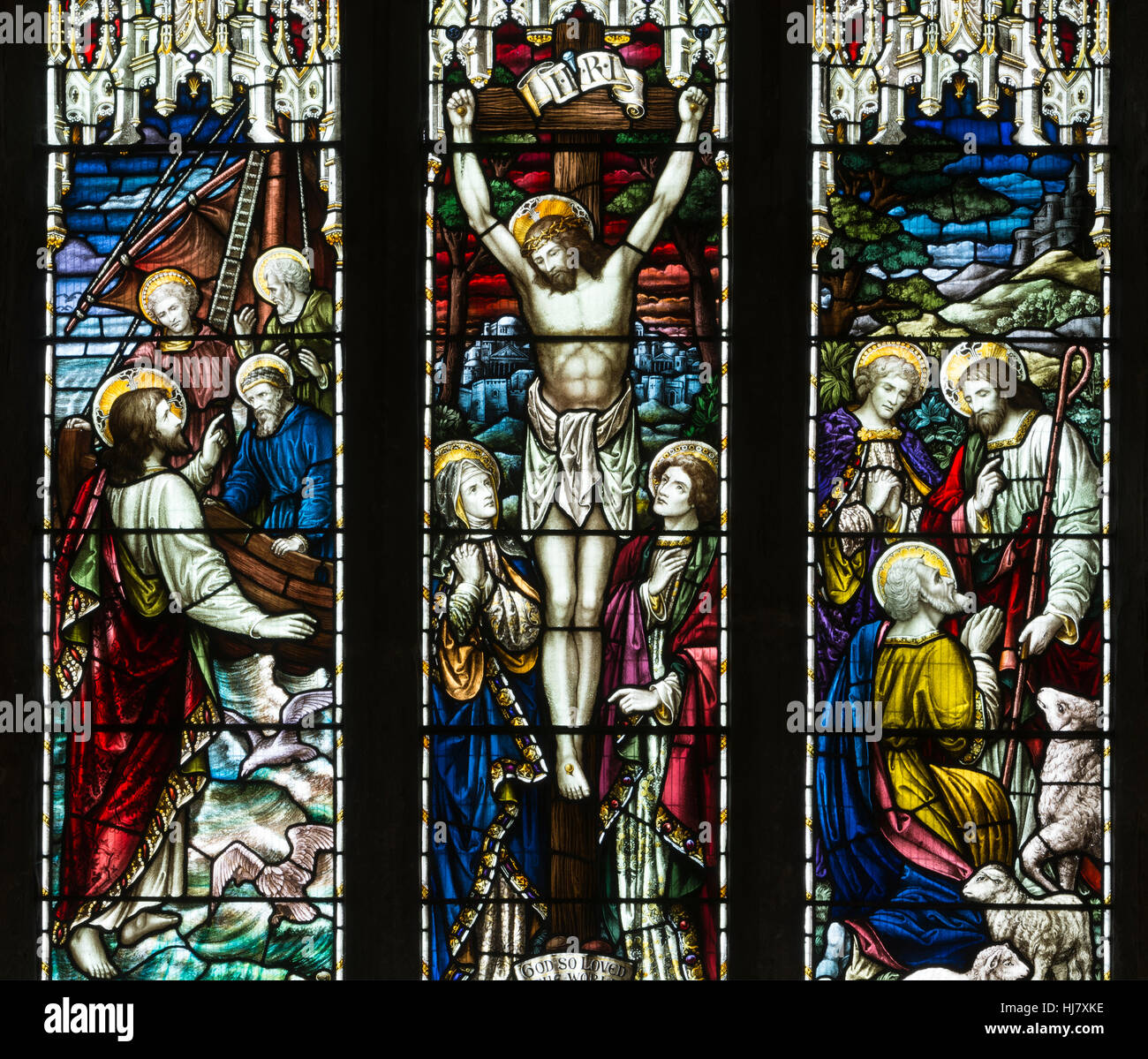 The East Window, St. Giles Church, Wigginton, Oxfordshire, England, UK ...