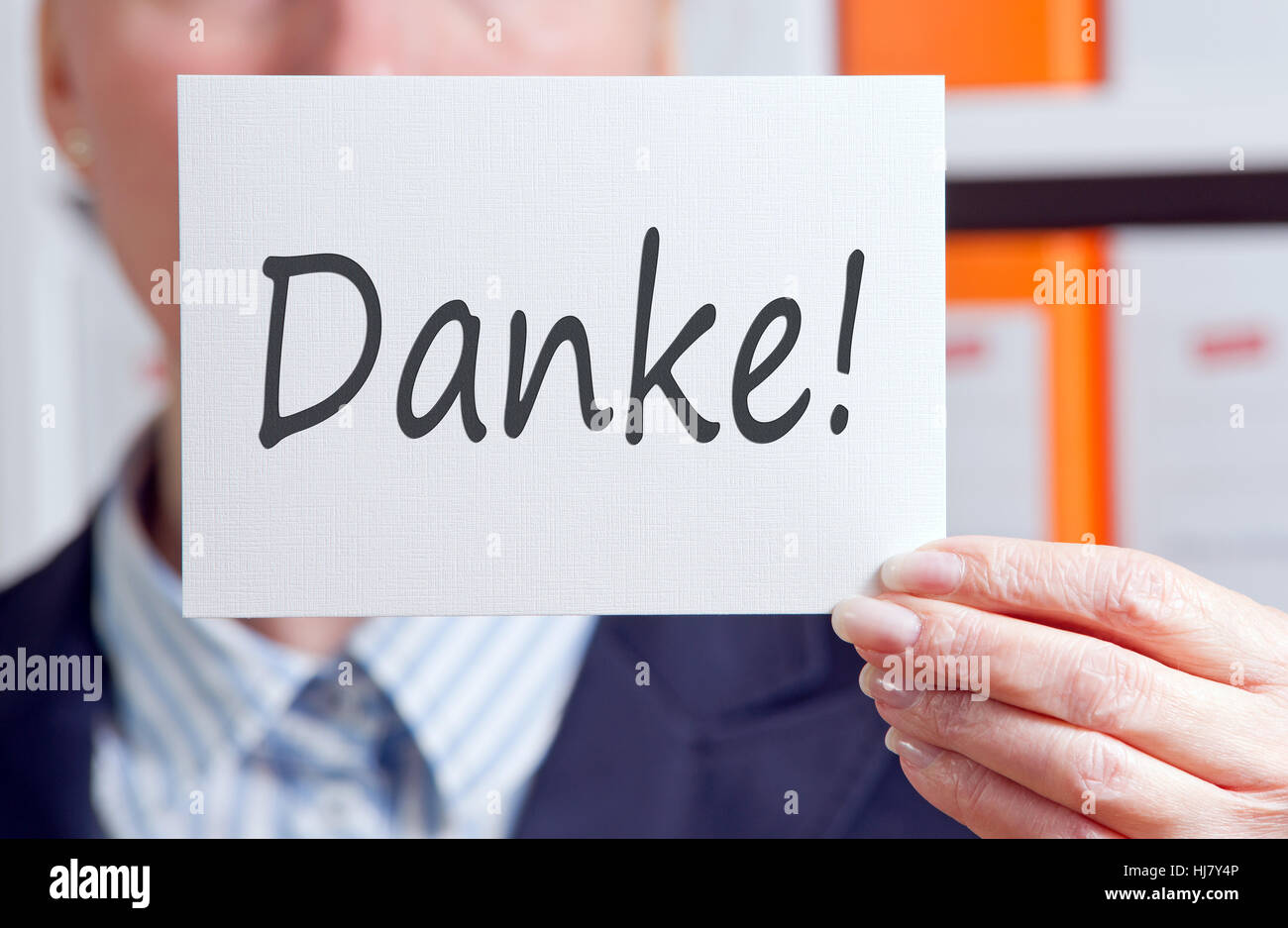 Business woman hand exclamation point hi-res stock photography and ...