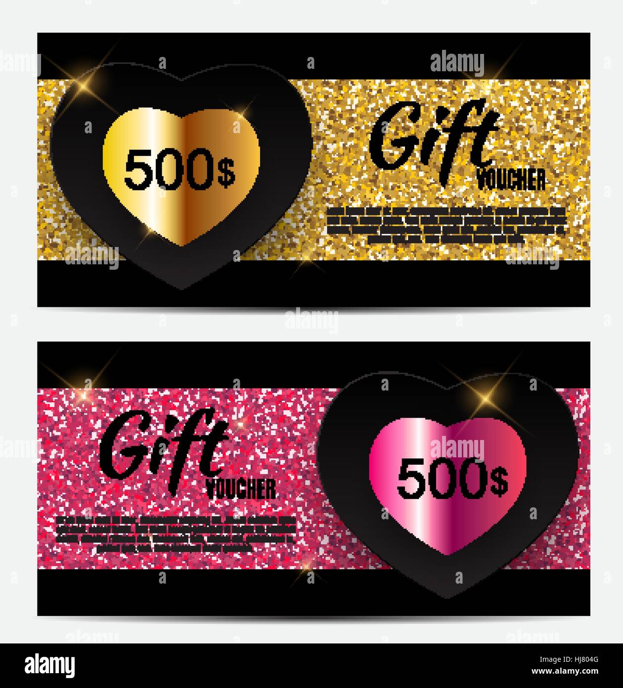 Gift Voucher Template For Your Business. Vector Illustration Stock ...