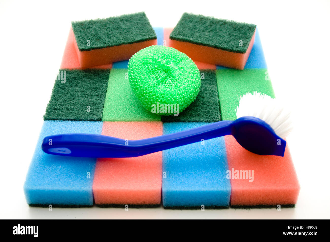 pot sponge with brush Stock Photo - Alamy