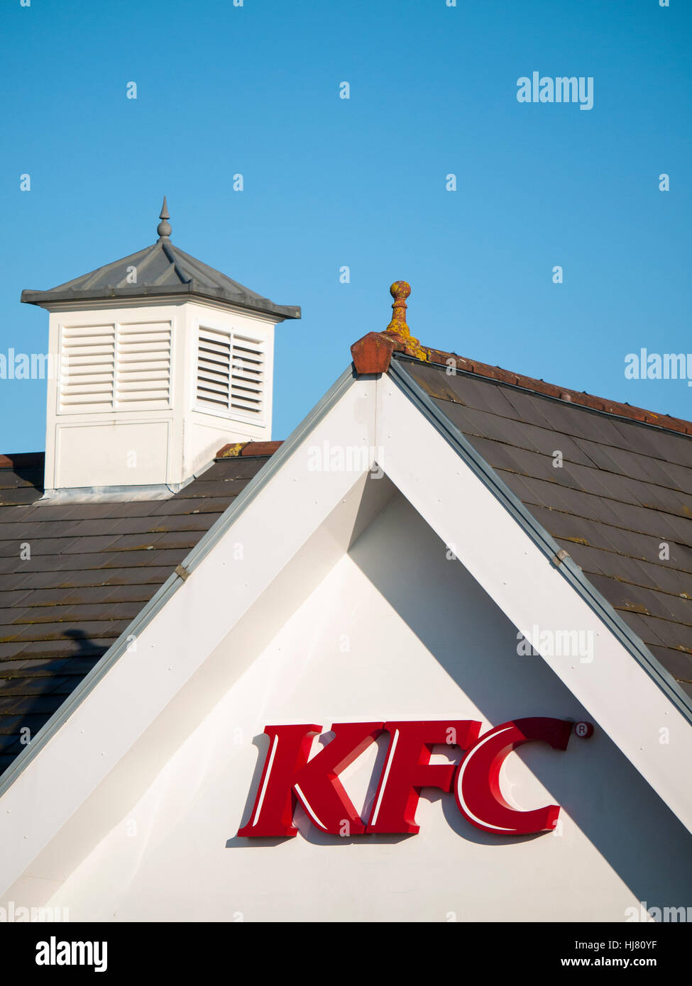 KFC sign on outside wall UK Stock Photo - Alamy
