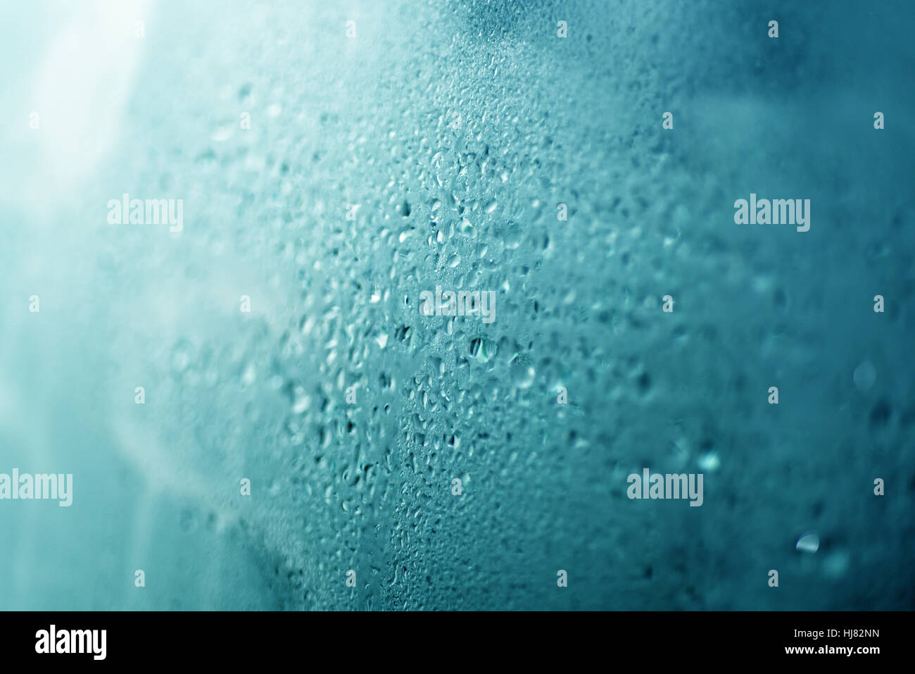 Drops of water on wet window Stock Photo - Alamy