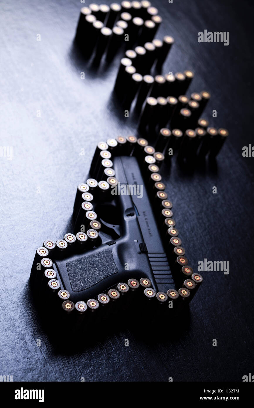 Stainless steel 9mm pistol magazine hi-res stock photography and images ...