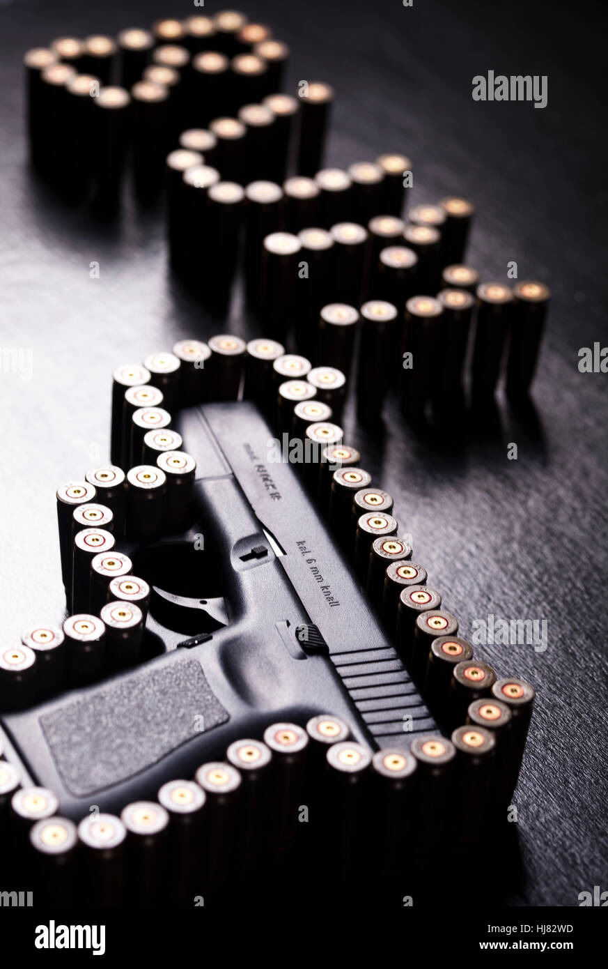 Stainless steel 9mm pistol magazine hi-res stock photography and images ...