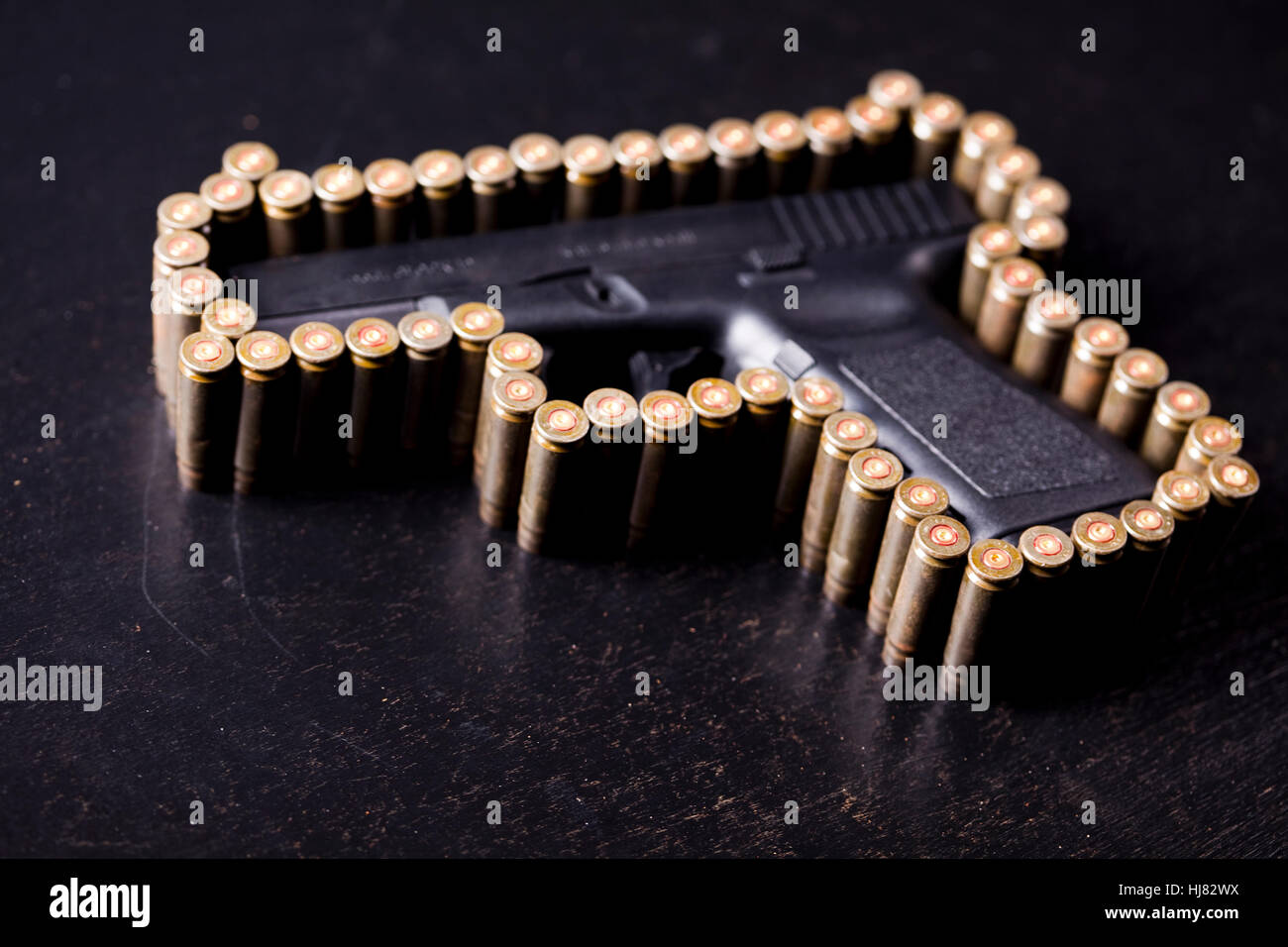 Stainless steel 9mm pistol magazine hi-res stock photography and images ...